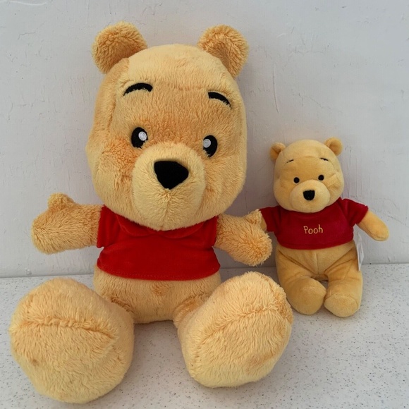 Disney | Toys | Set Of Two Disney Winnie The Pooh Big Small Plush ...